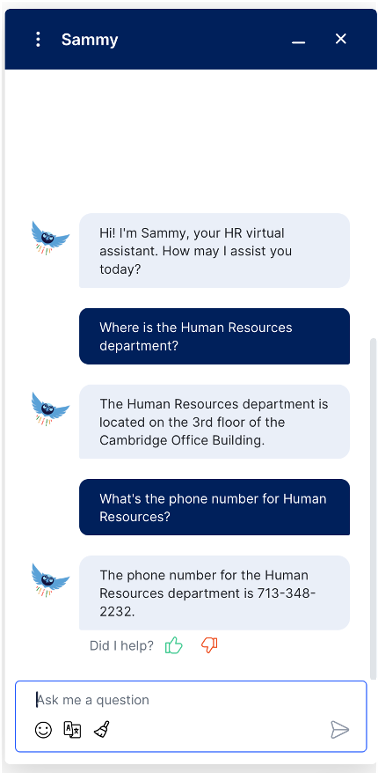 Introducing Sammy, Your 24/7 HR Assistant | Office of Finance and Administration | Rice University
